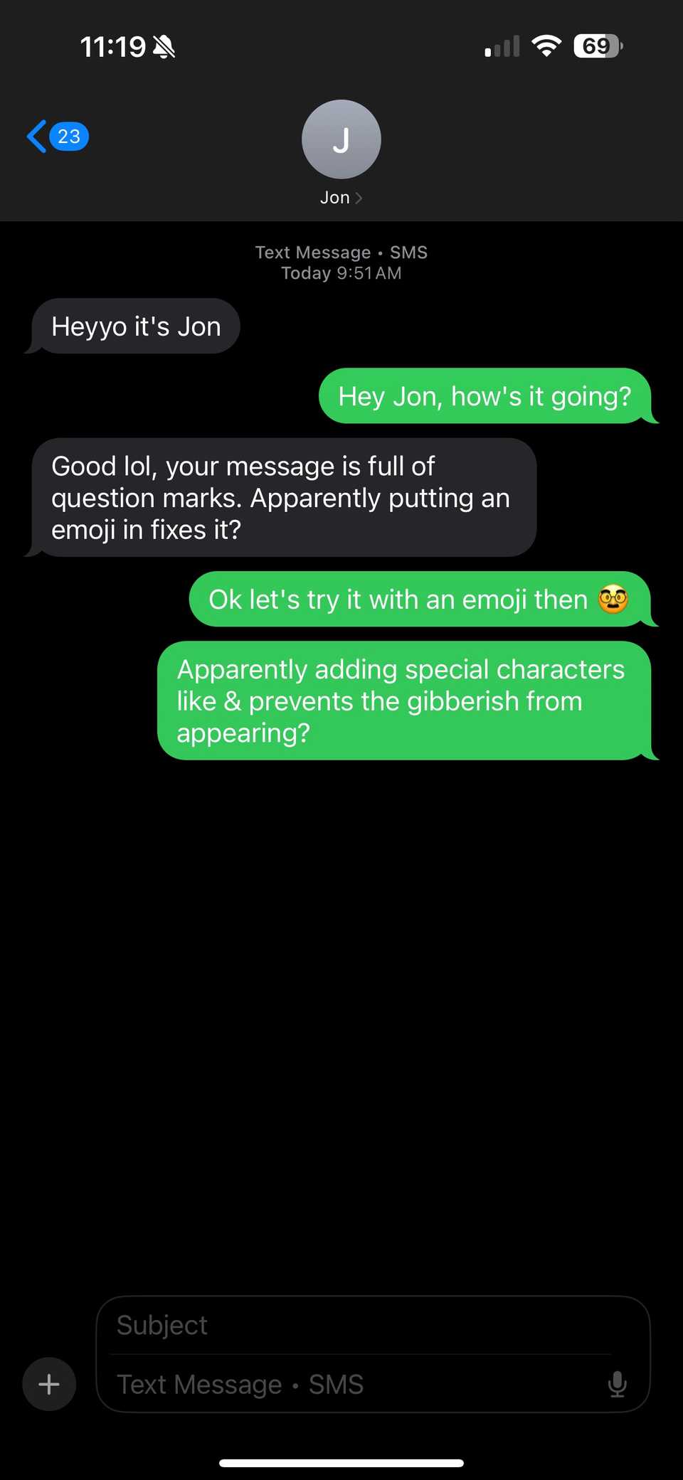 Texts from iPhone users are showing up with question marks for many on ...