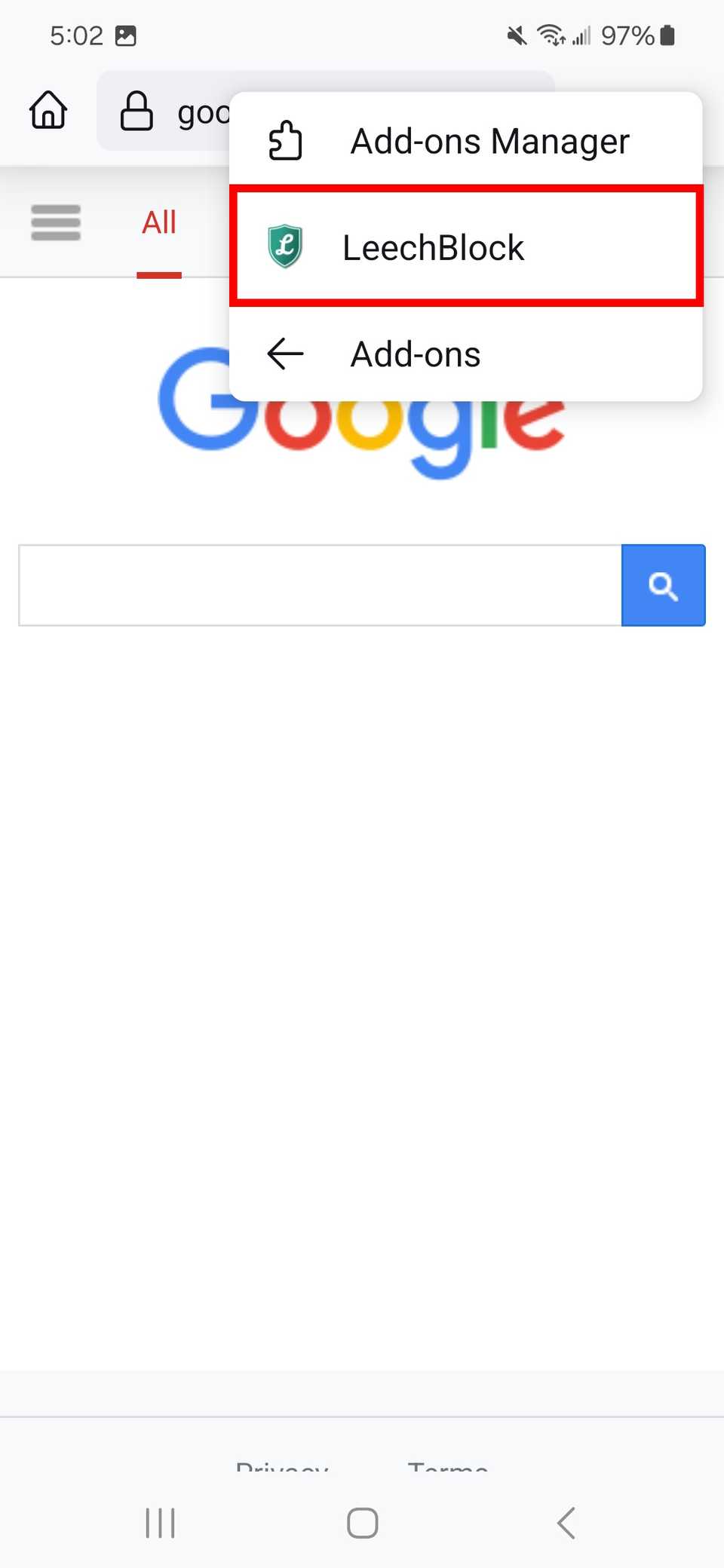 Mozilla Firefox: How to block a specific website