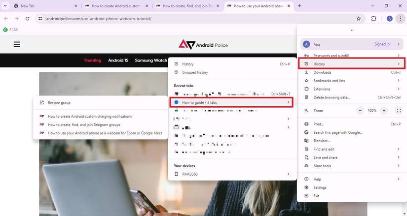 Google Chrome: How to create tab groups