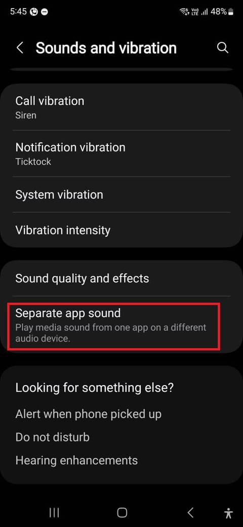 Samsung Galaxy: How to use Separate app sound function