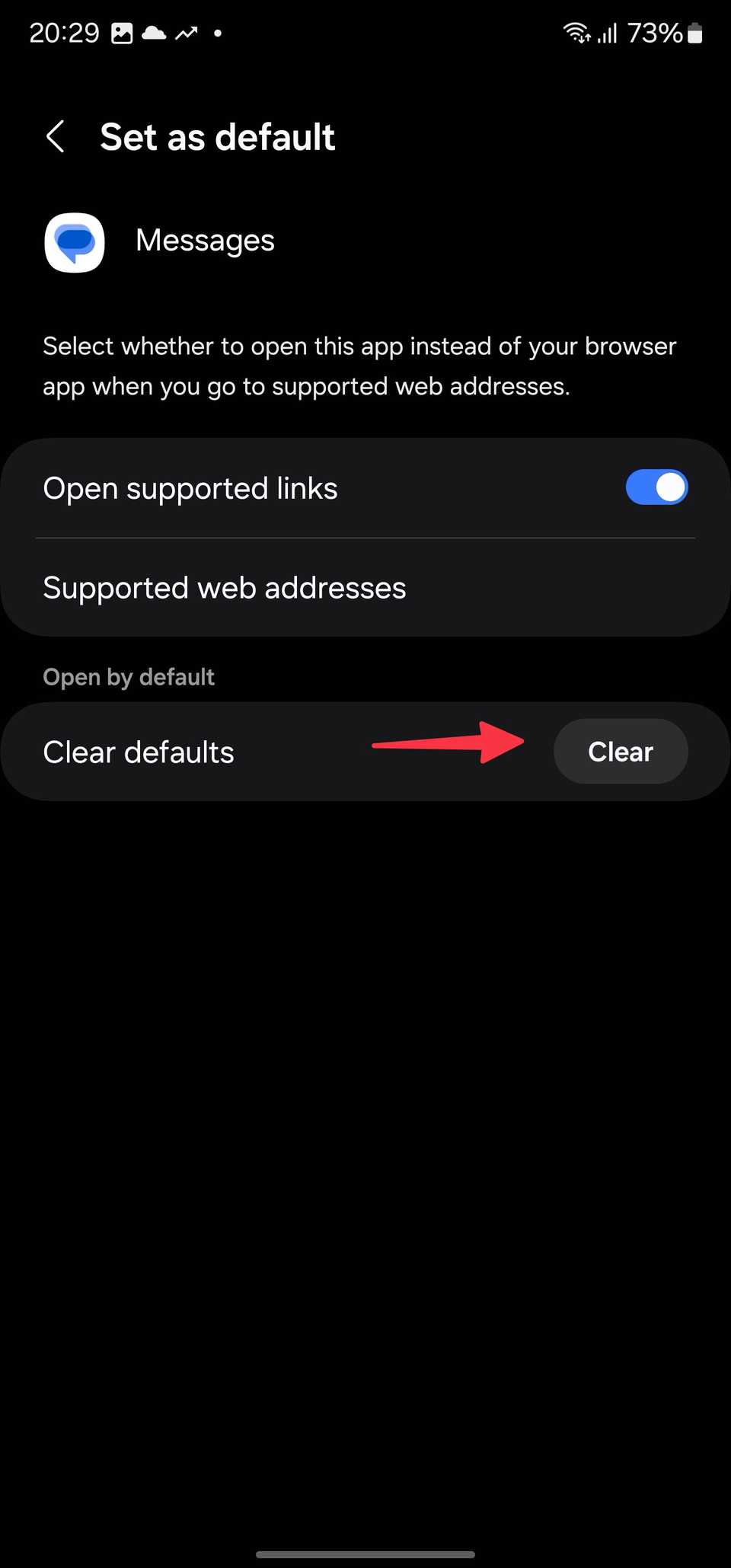 Android: How to set, change, or clear default apps