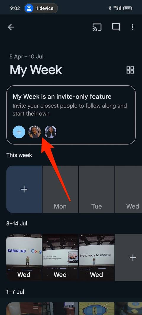 How to use Google Photos My Week