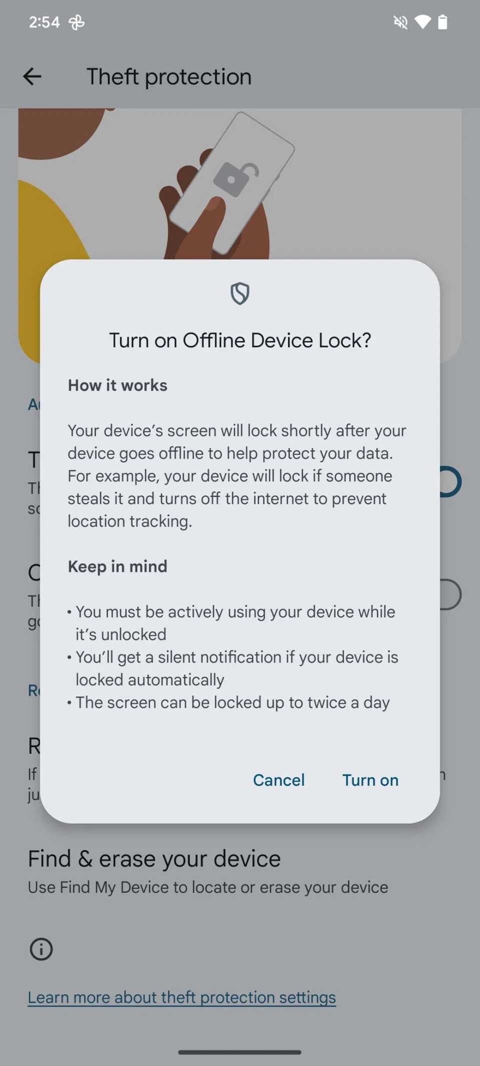 Android’s Offline Device Lock works only twice a day
