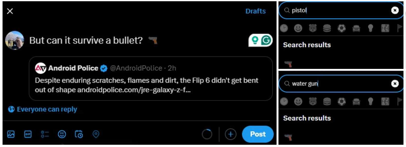 Twitter makes the water pistol emoji a straight-up gun again
