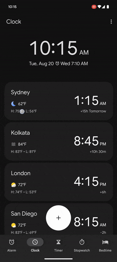 Google Clock now lets you open local forecasts, but there's a catch