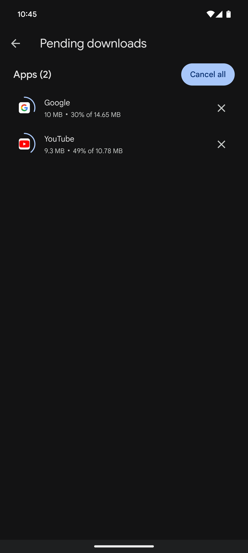 The Google Play Store can finally update multiple apps at the same time