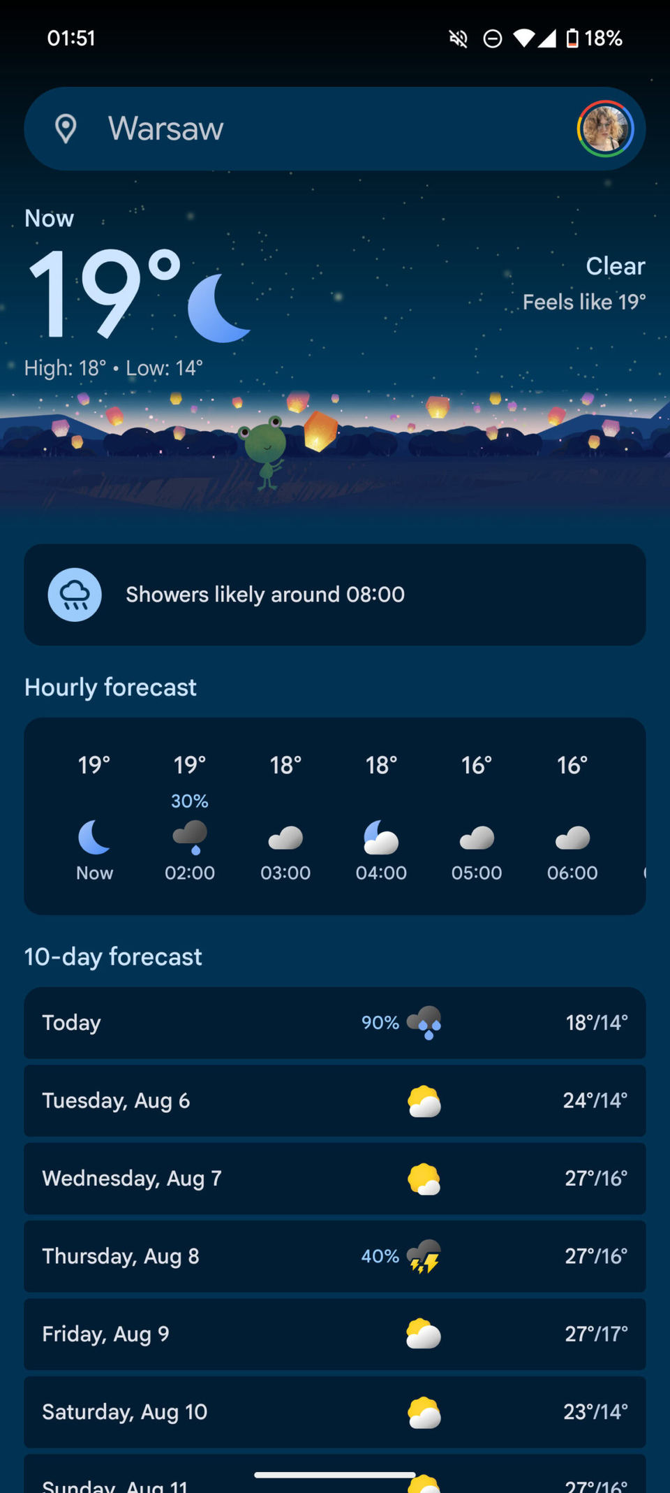 The Pixel 9's leaked weather app is alarmingly light on frogs
