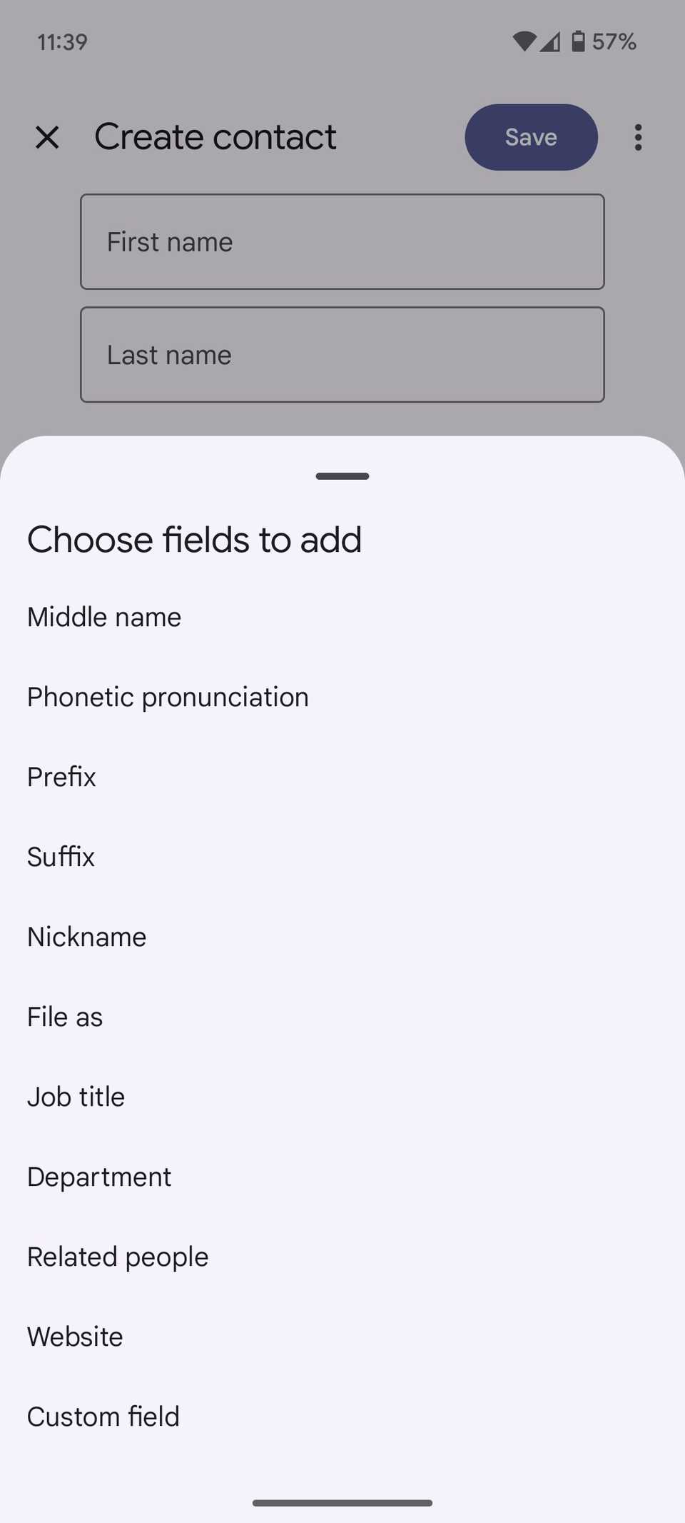 Google Contacts is widely rolling out the updated contact creation page