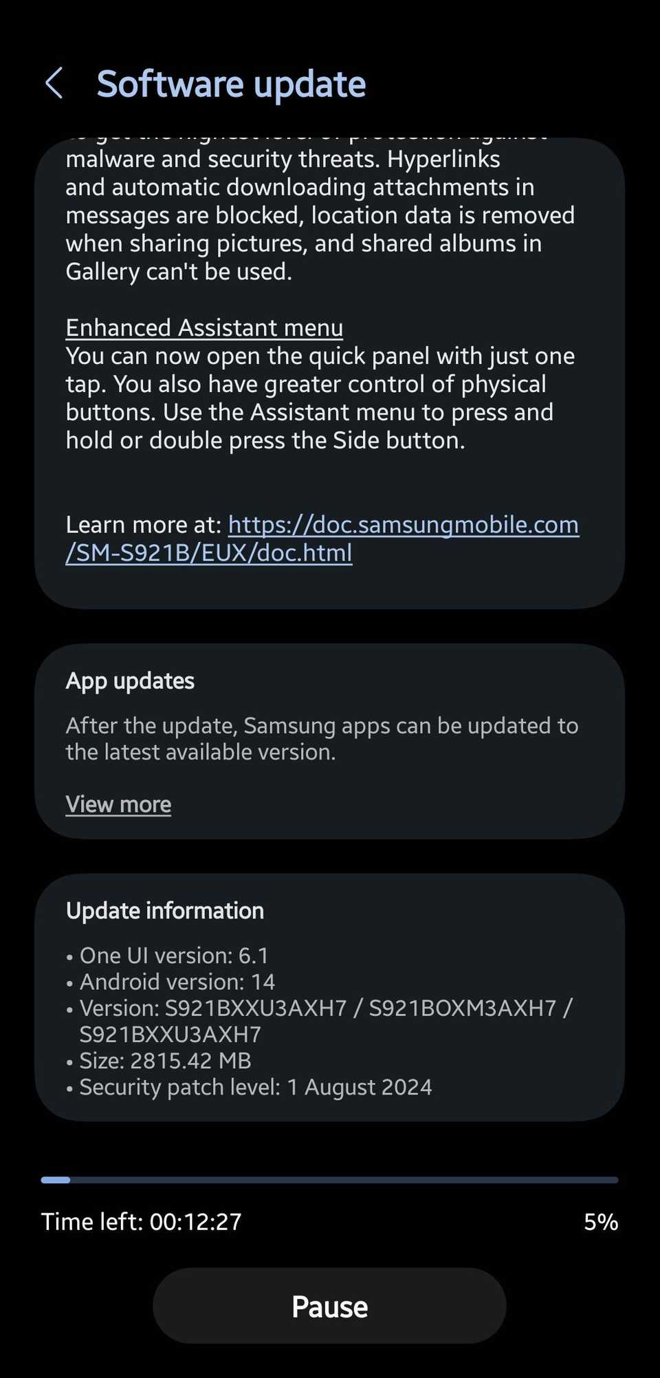 Samsung's One UI 6.1.1 update is touching down in the US and Europe