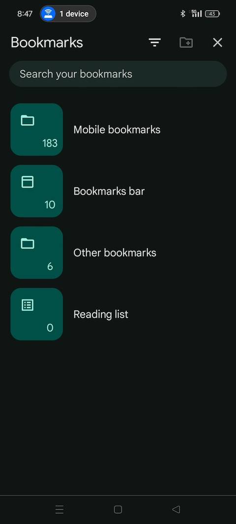 Google Chrome: How to delete all of your bookmarks
