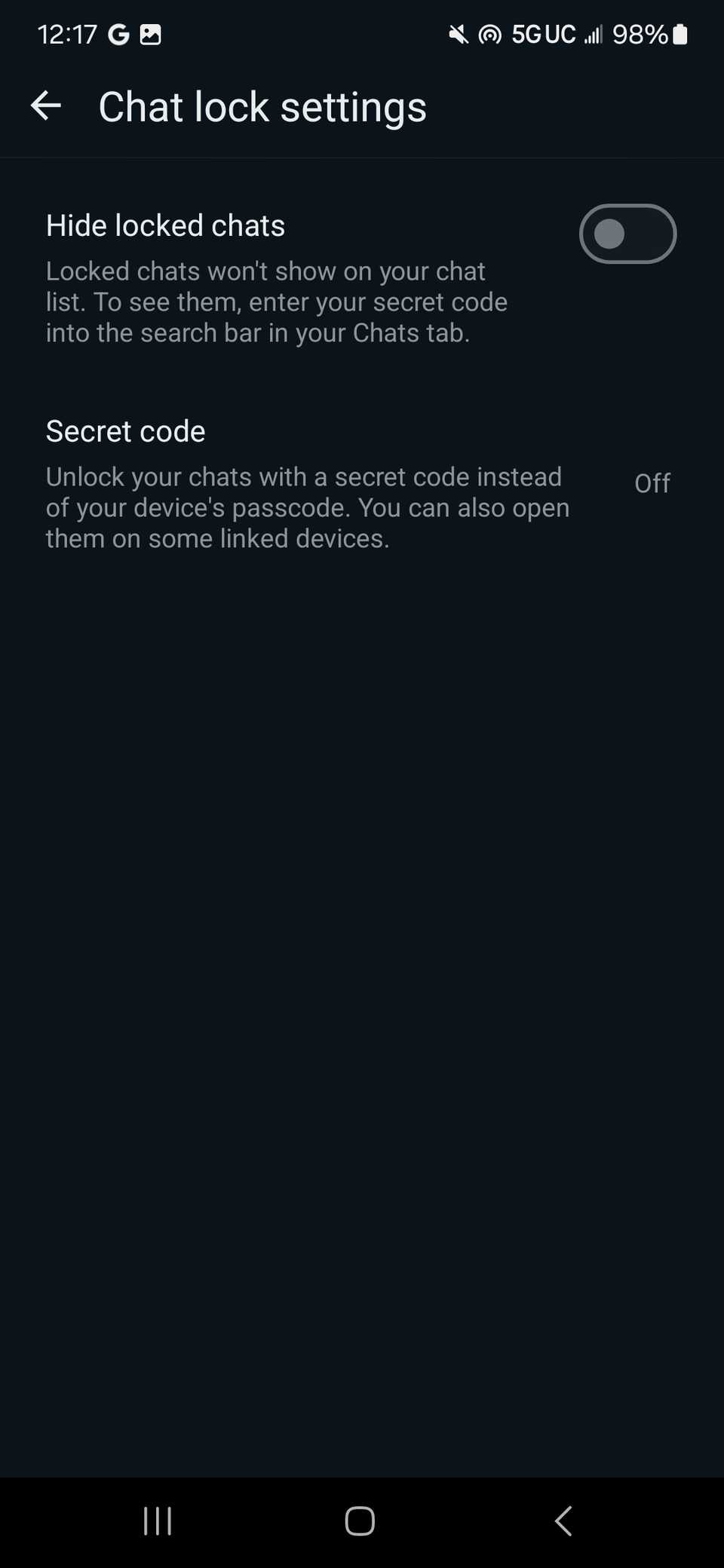 WhatApp:How to use the Secret Code feature