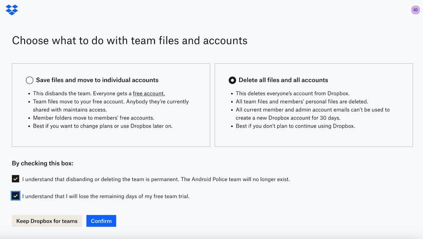 How to delete your Dropbox account