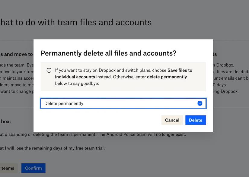 How to delete your Dropbox account
