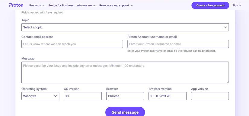 Proton Mail: How to contact customer service
