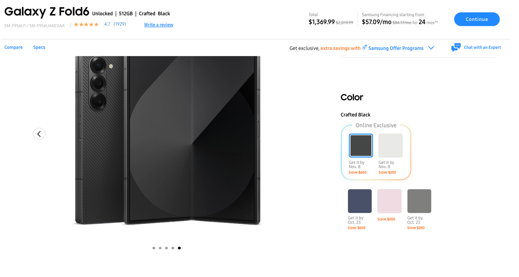 Samsung's Galaxy Z Fold 6 gets a steep $650 discount with no trade-in ...