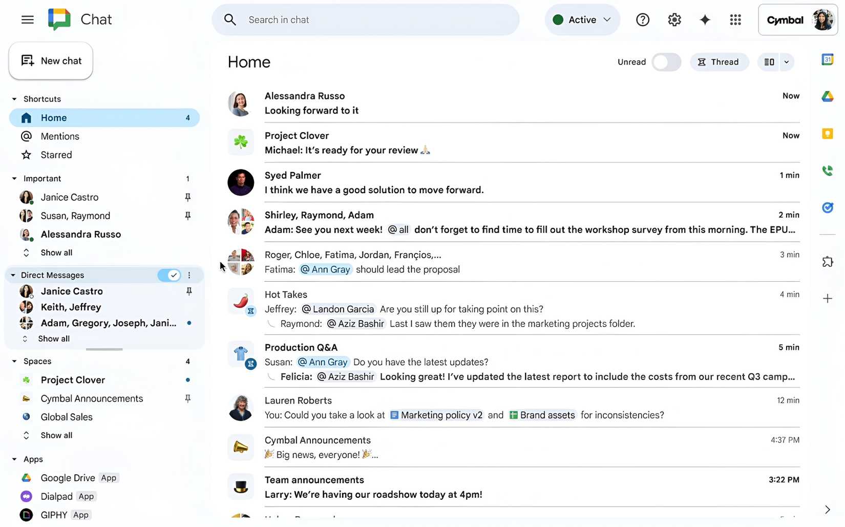 Now you can keep your Google Chat organized with new custom sections