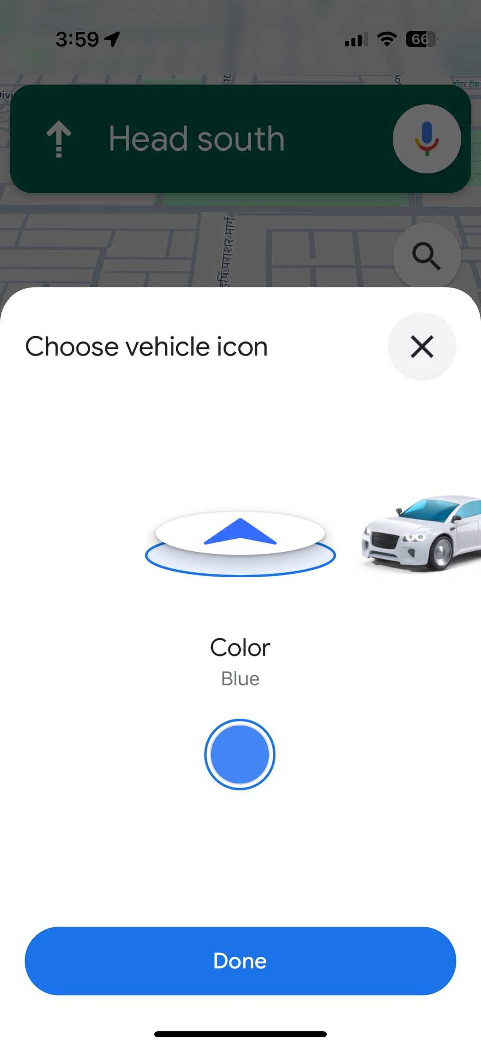 You can customize your car icon and color on Google Maps. Here's how