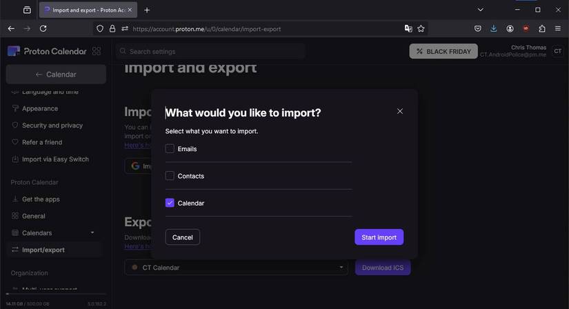 Google Calendar to Proton Calendar: How to import your calendar