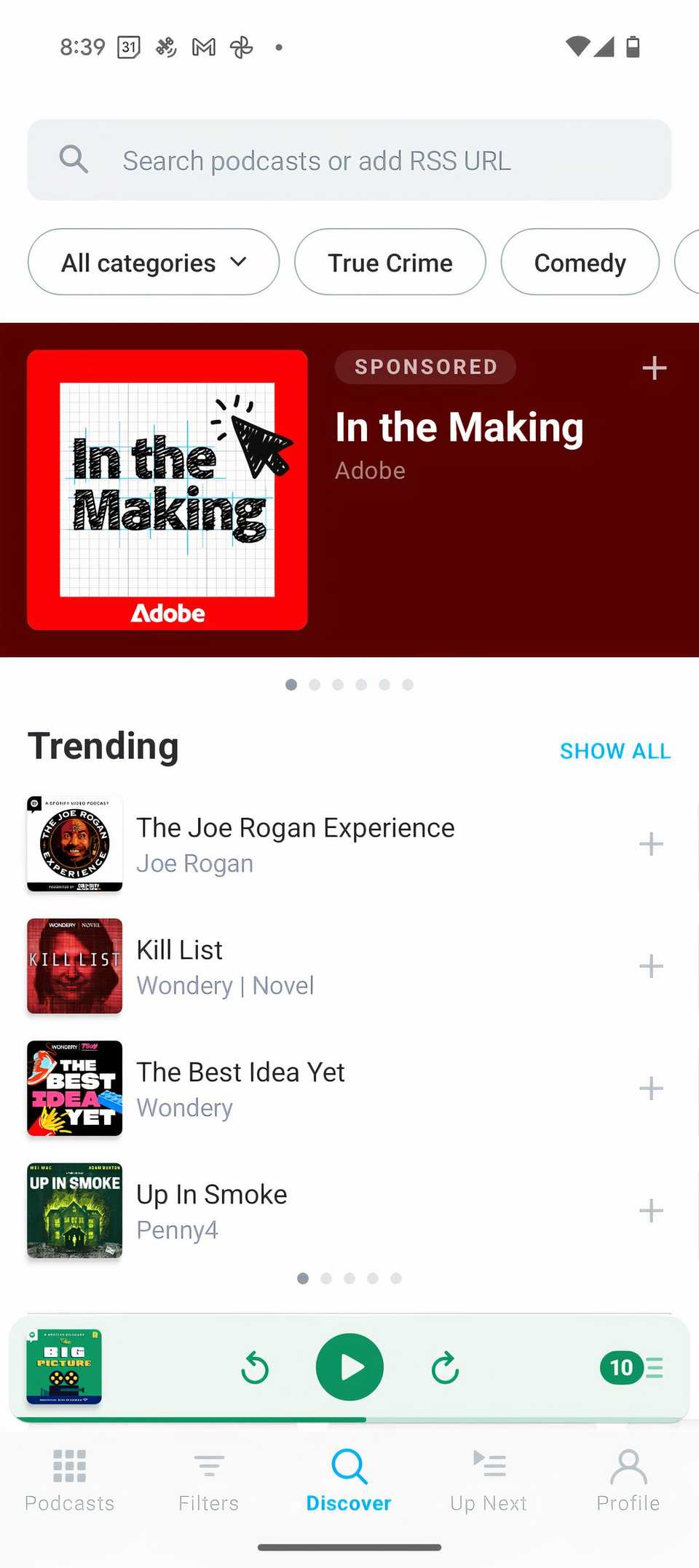 Pocket Casts' ability to sync podcasts makes it great on Android or iOS