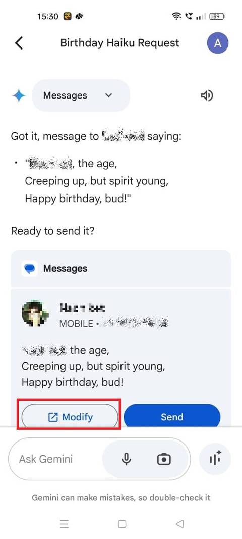 Google Gemini: How to use the chatbot in Google Messages