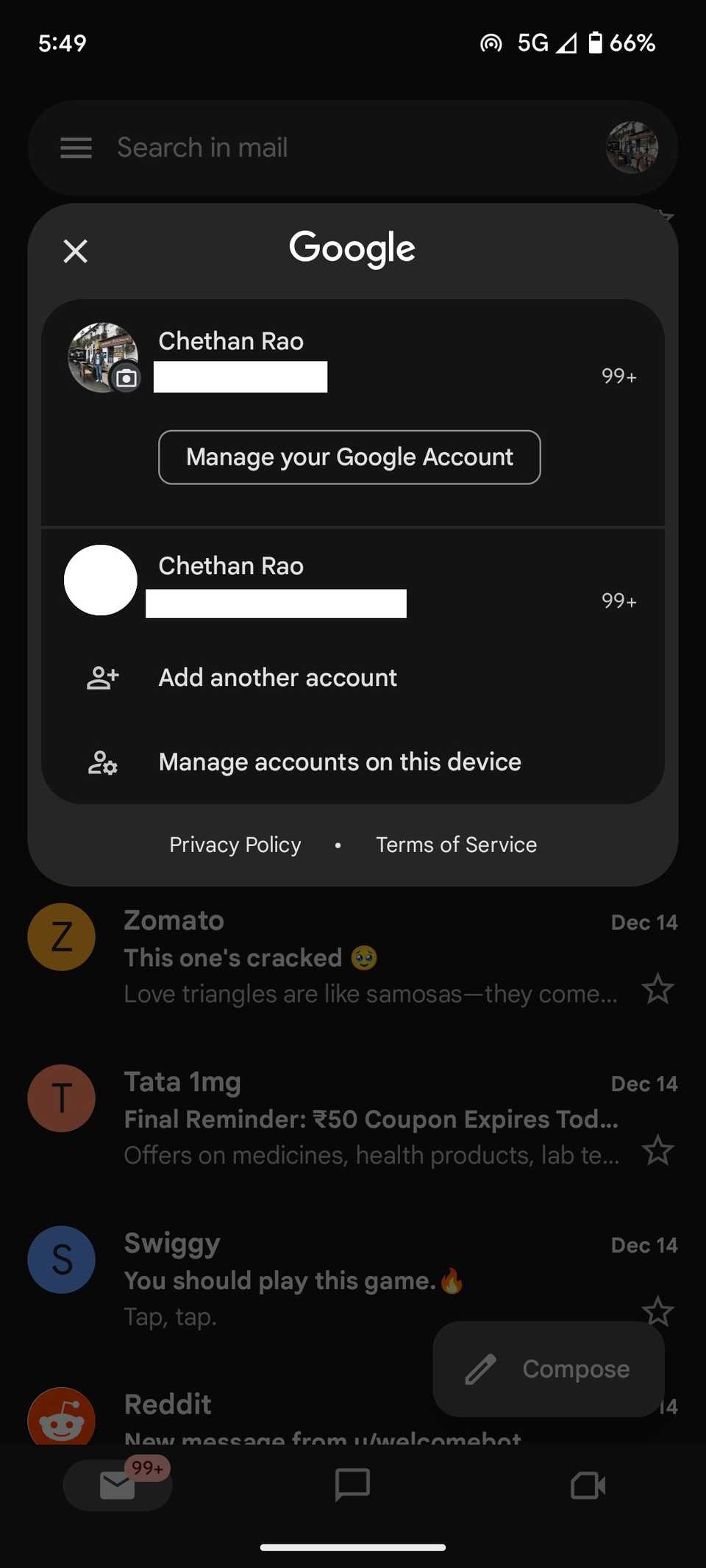 Google's updated account switcher menu is here whether you like it or not