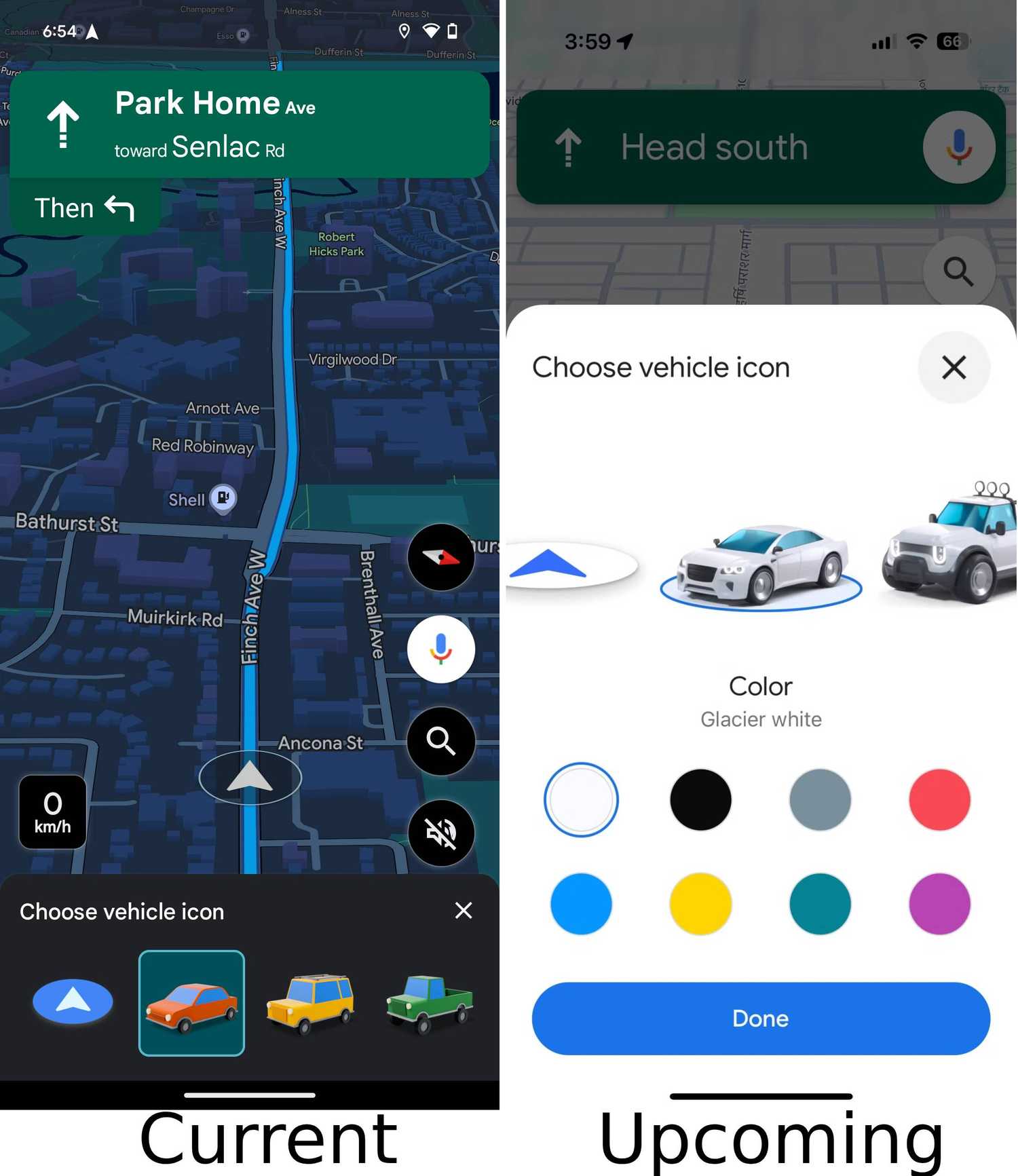 Custom vehicle icons in Google Maps have started rolling out to a ...