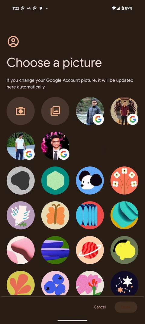 How to change your Android avatar
