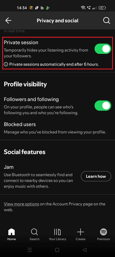 Spotify: How to turn on Private session