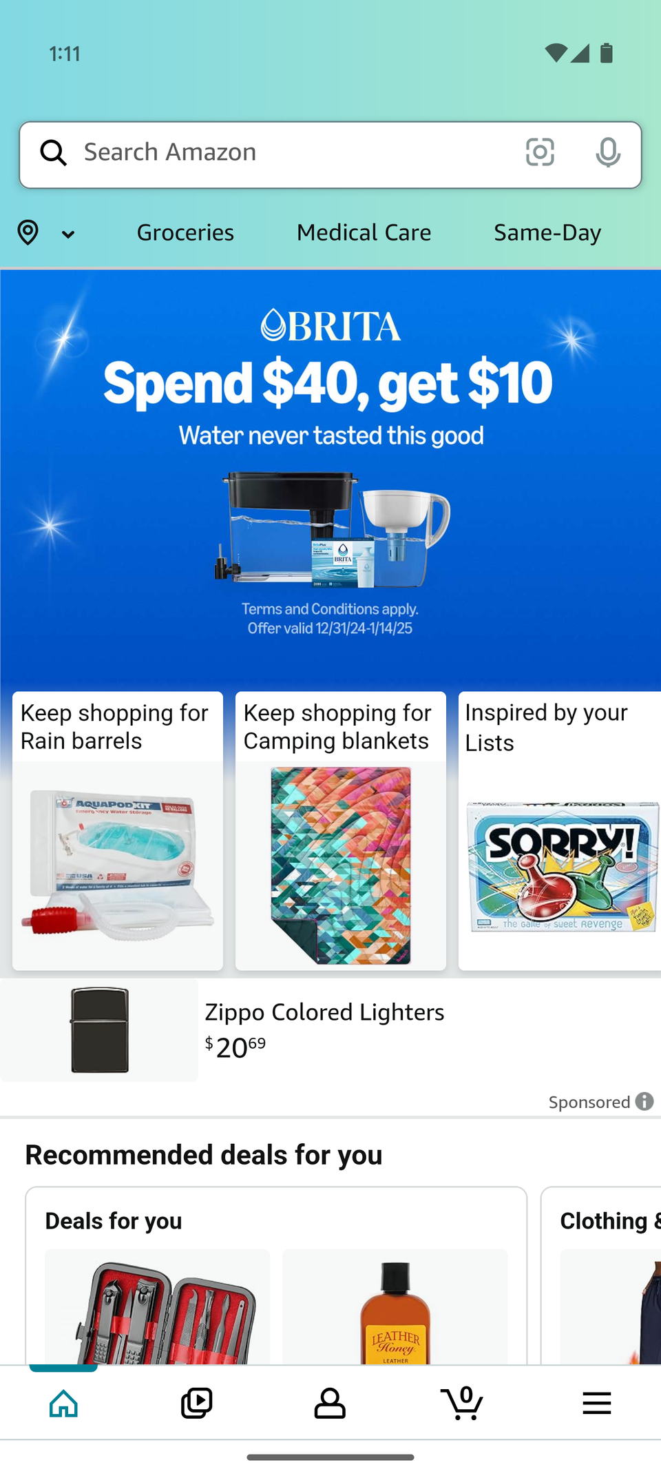 Amazon for Android introduces a pill-shaped search bar