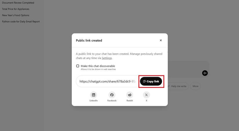 ChatGPT: How to share and export conversations