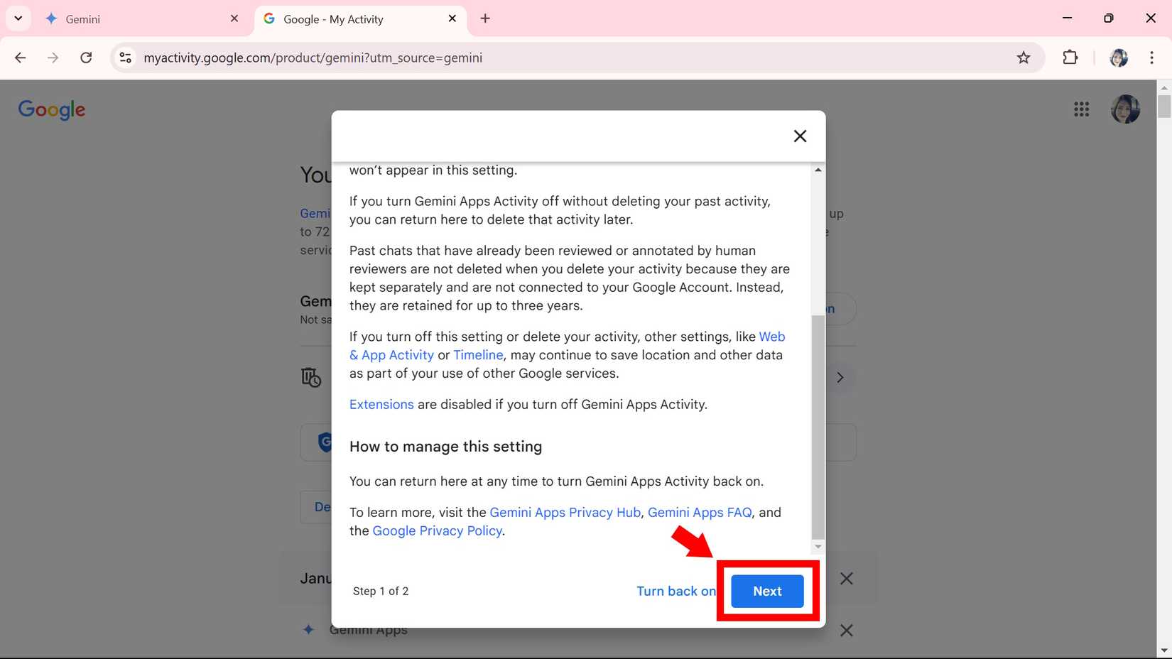 Google Gemini: How to delete your activity