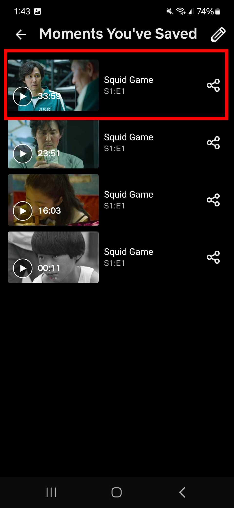 Netflix Moments: How to share and bookmark videos
