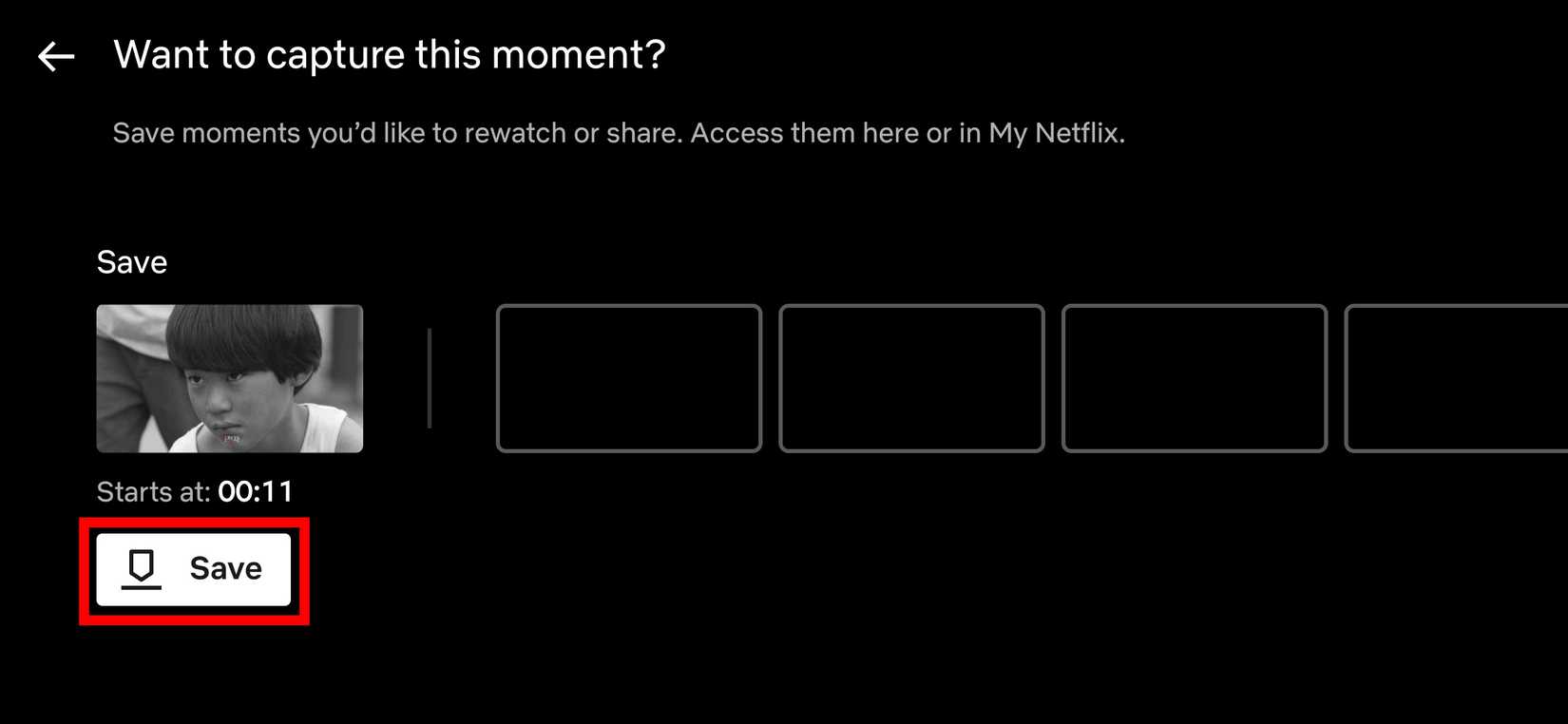 Netflix Moments: How to share and bookmark videos