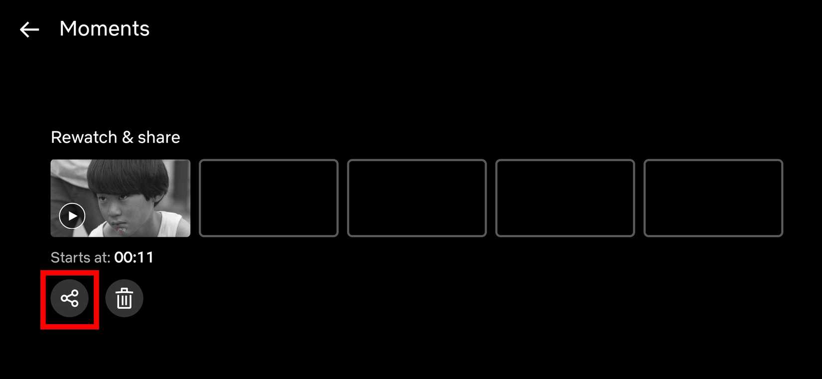Netflix Moments: How to share and bookmark videos