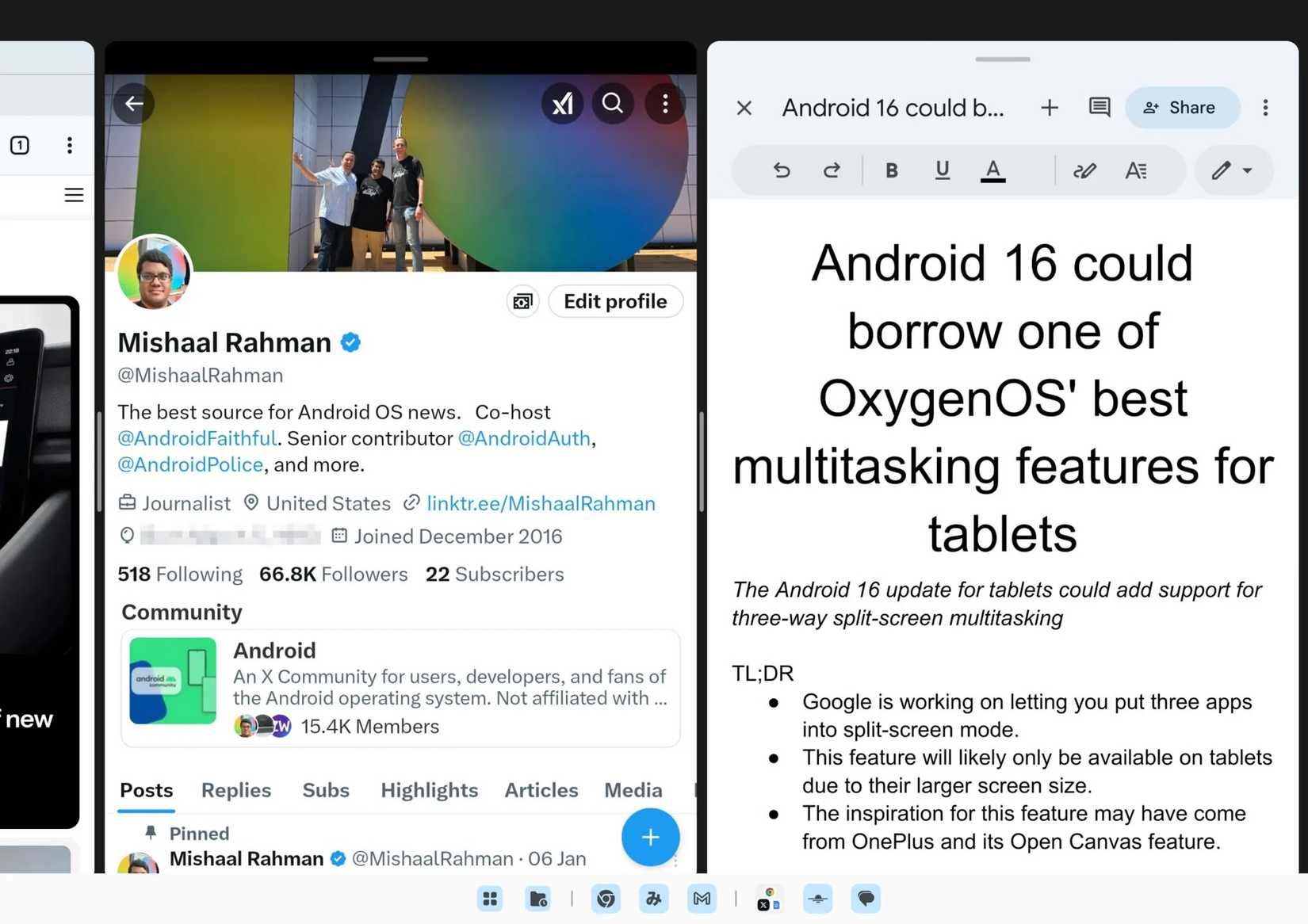 Android 16 May Introduce Triple Split Screen Mode For Tablets