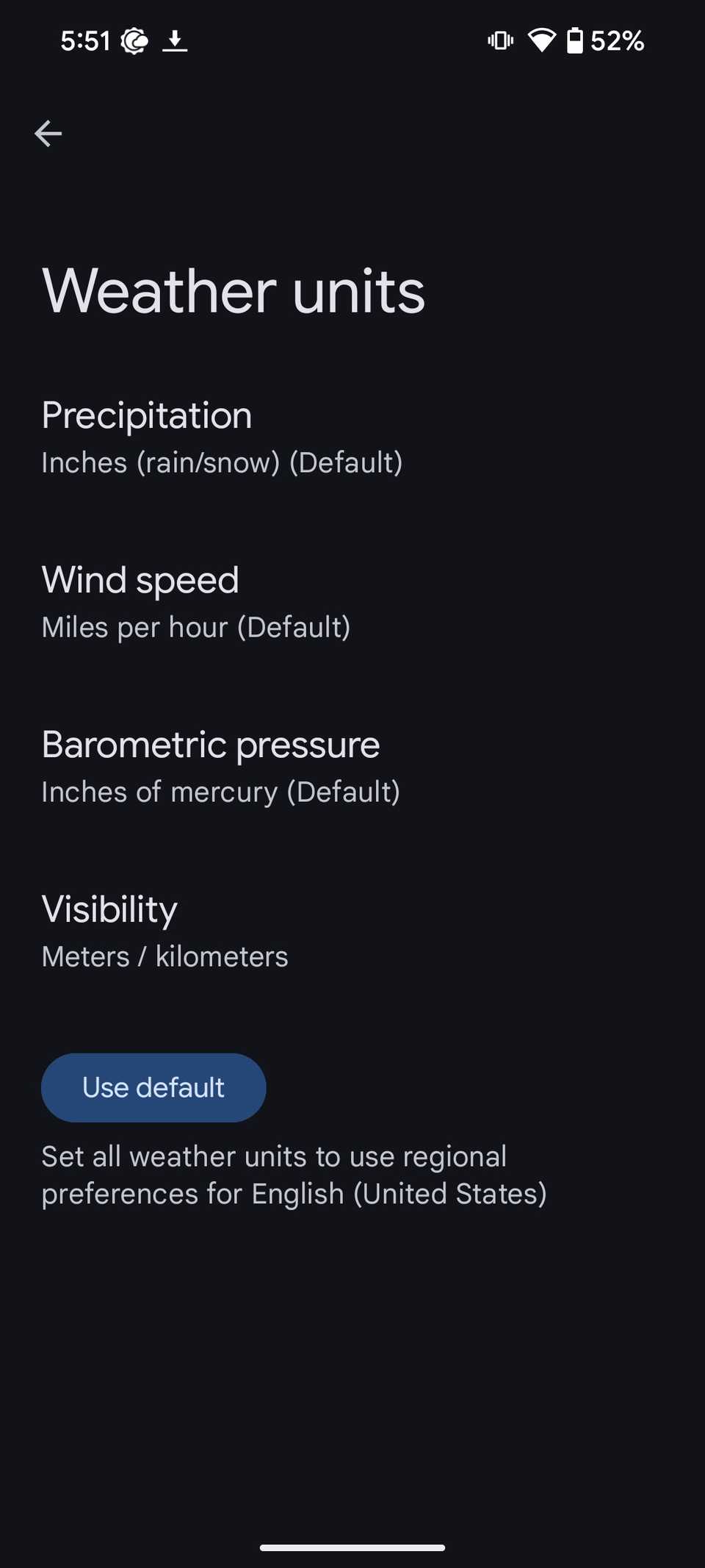 Google just made switching units in the Pixel Weather app less annoying
