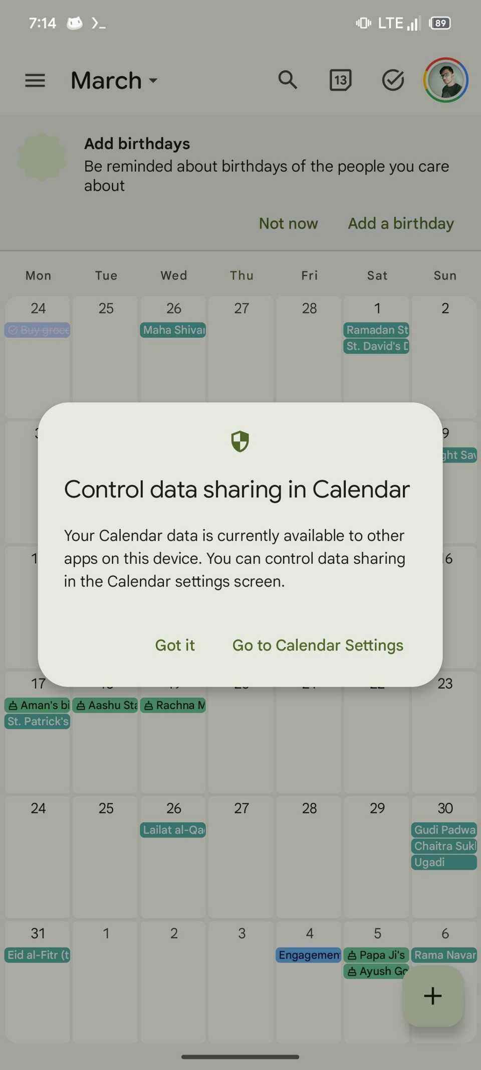 Google Calendar has a new permissions system in the works for Android
