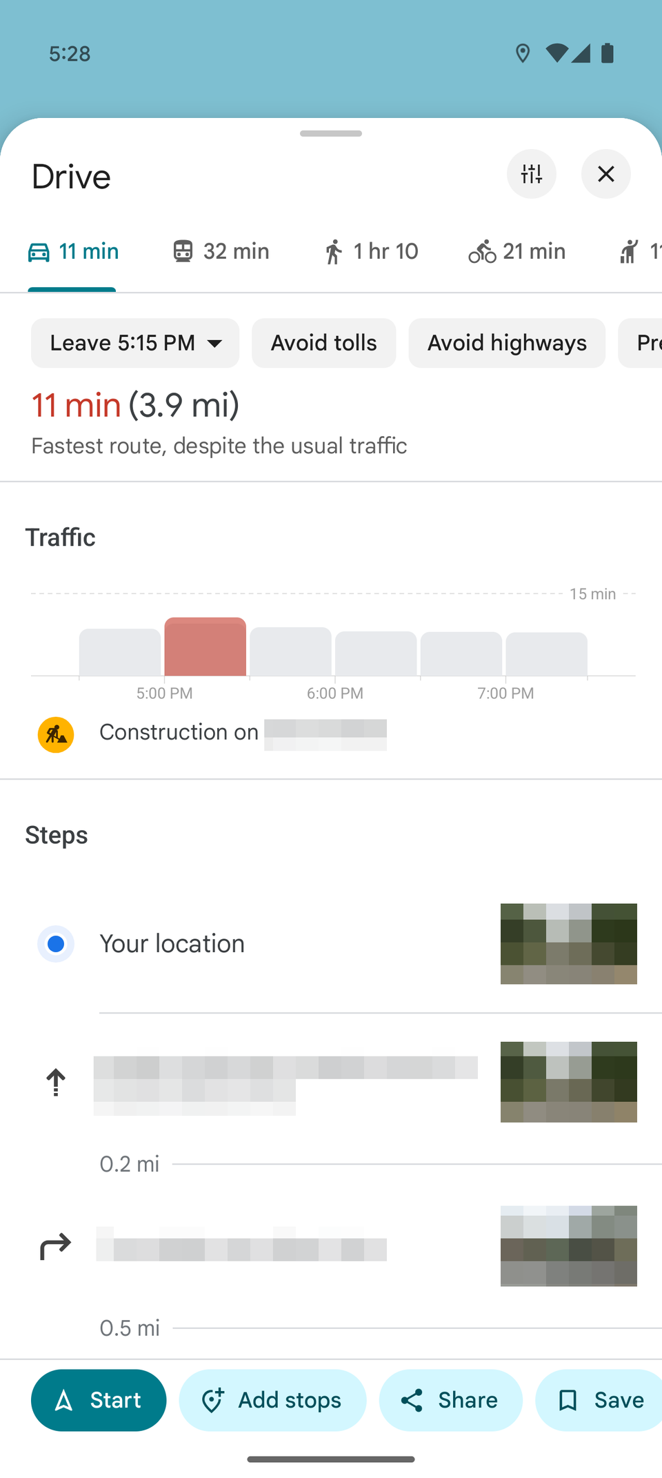Google Maps is getting more specific about route overviews