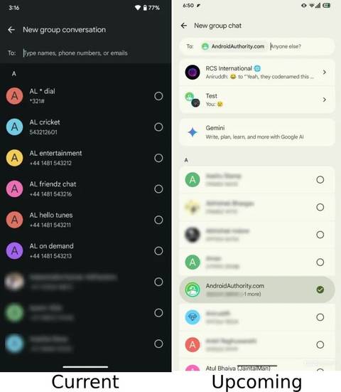 The 'Start chat' menu in Google Messages could soon receive a modern ...