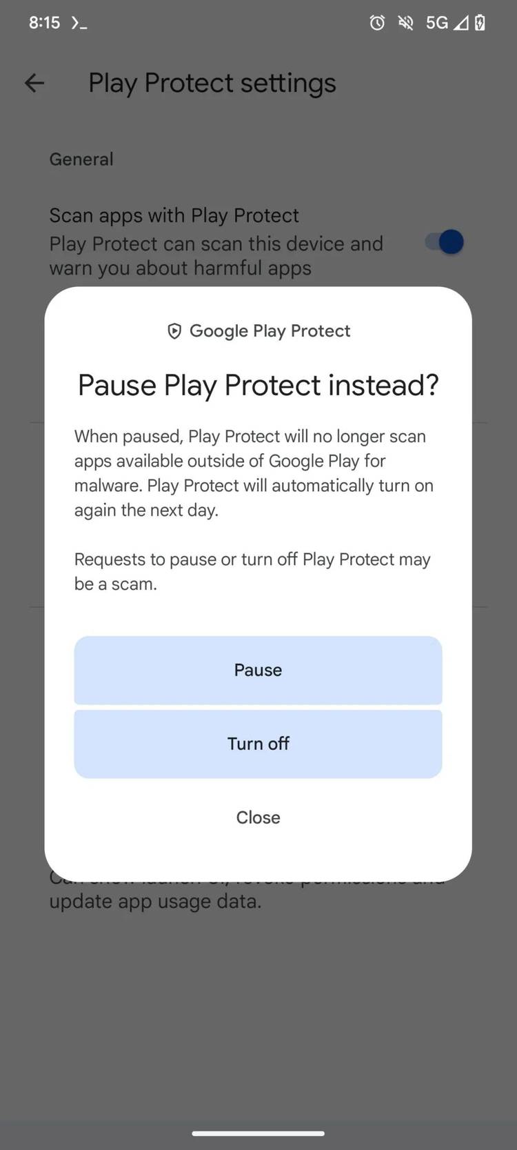 Google to ease sideload warnings with an option to pause Play Protect