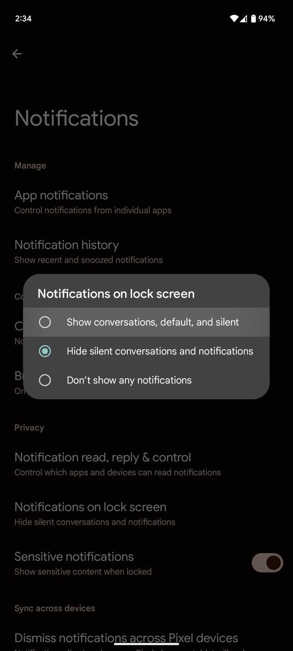 Android: How to turn on lock screen notifications