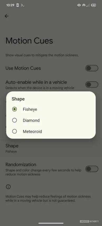 Google's Motion Cues will allow users to customize their anti-nausea ...
