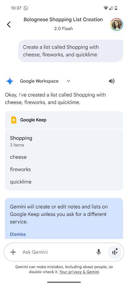 How I use Gemini to create and update notes in Google Keep