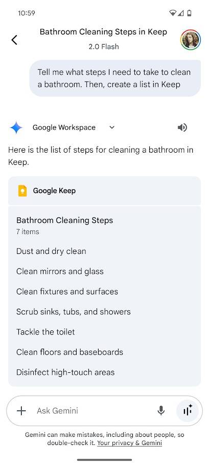 How I use Gemini to create and update notes in Google Keep