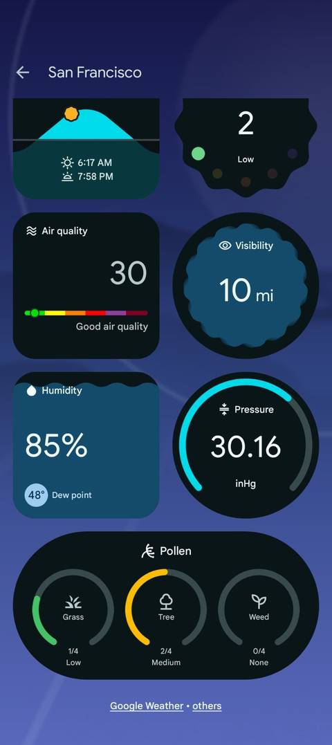 Pixel Weather’s pollen tracker is now live in the US