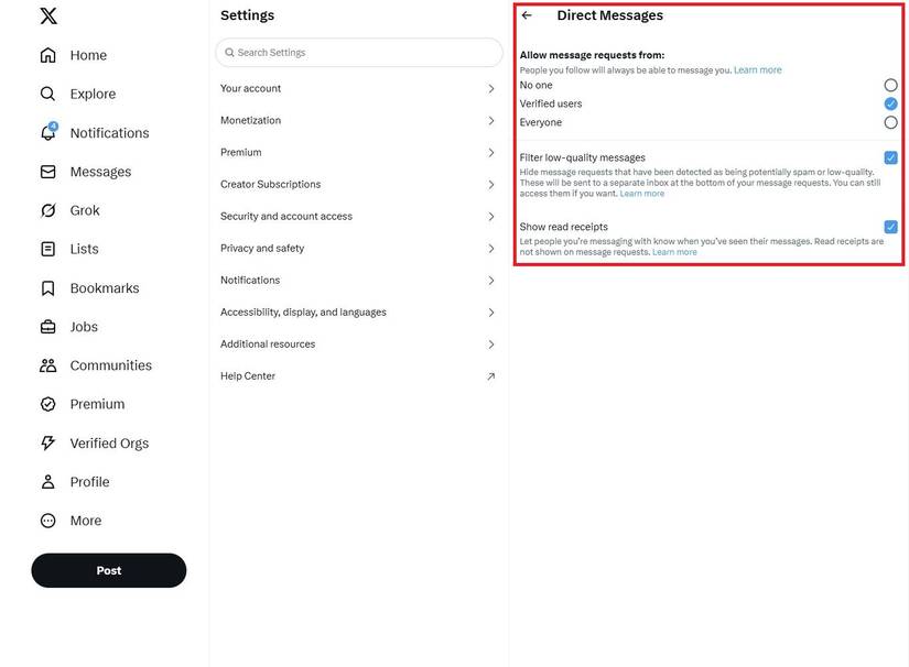 X: How to change your privacy settings