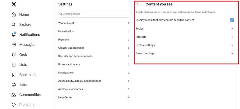 X: How to change your privacy settings