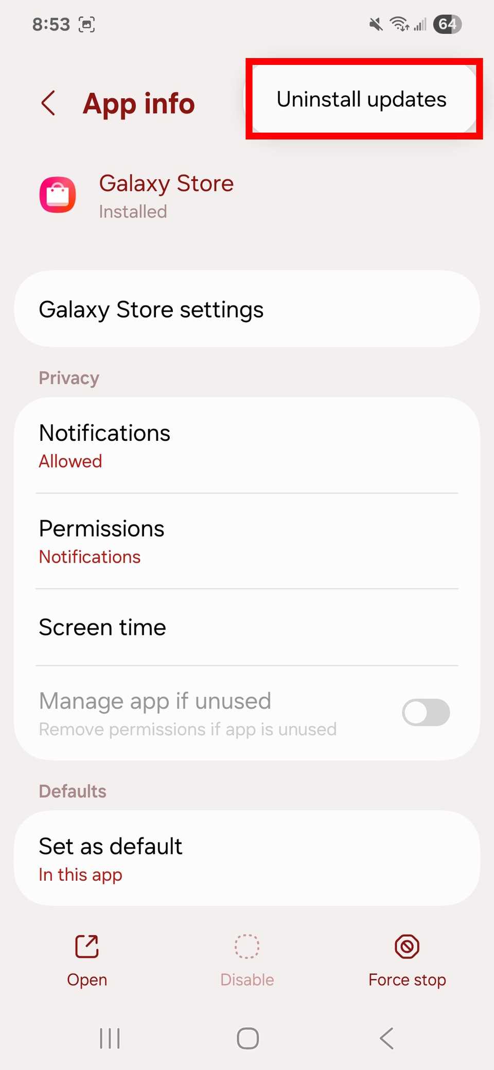 Samsung Galaxy Store: How to turn off ads and notifications