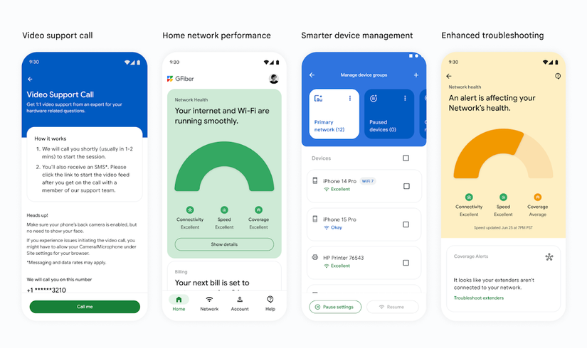 Redesigned Google Fiber app adds video mode for troubleshooting