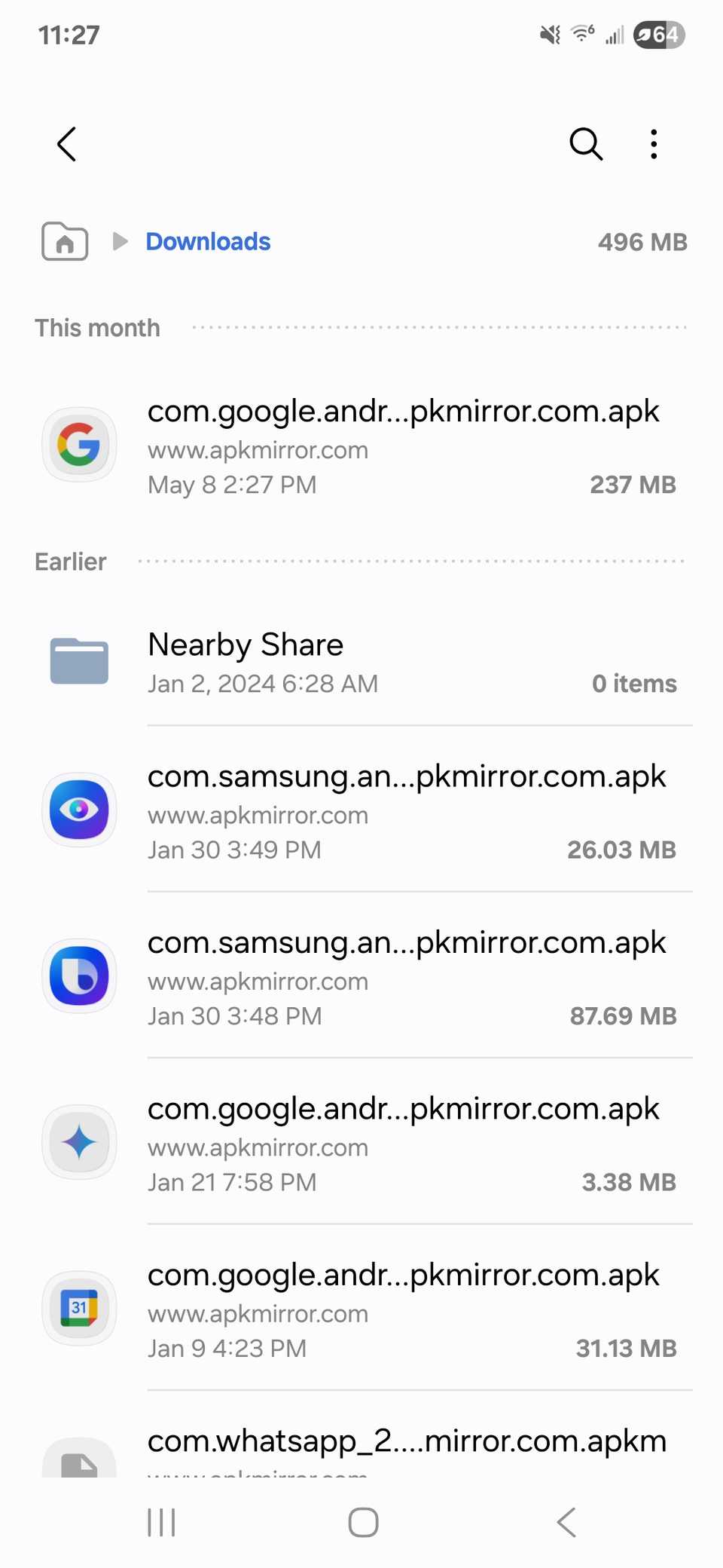 Samsung's My Files now lets you filter downloads by app